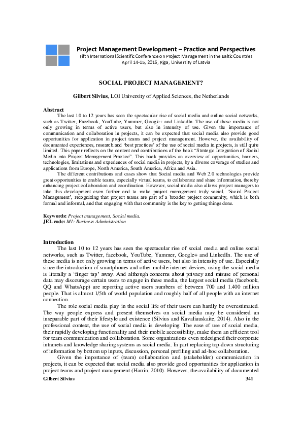 (PDF) Gilbert Silvius