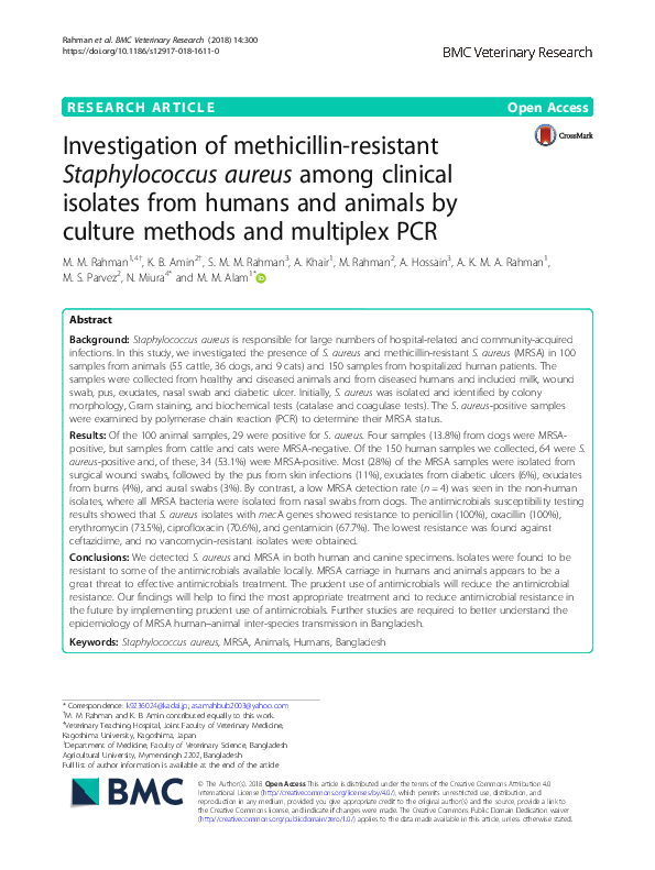 (PDF) Coagulase Typing and spa Typing of Methicillin Resistant Staphylococcus aureus ...