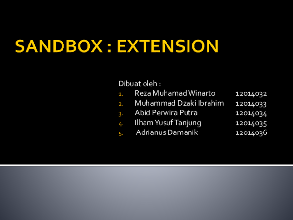 (PDF) PEMODELAN SANDBOX: EXTENSION