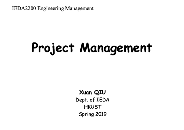 (PDF) L3 Project Management