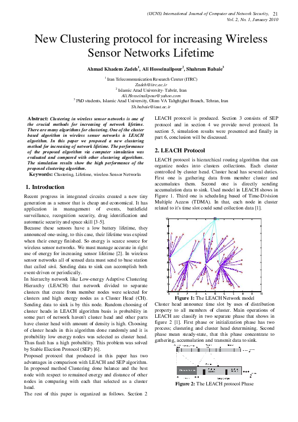 Pdf New Clustering Protocol For Increasing Wireless Sensor Networks Lifetime
