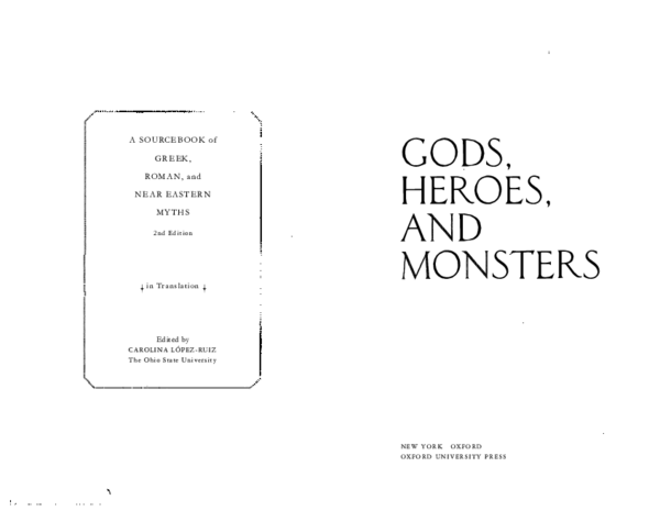 (PDF) Translation of Song of Release, from Gods, Heroes, and Monsters ...