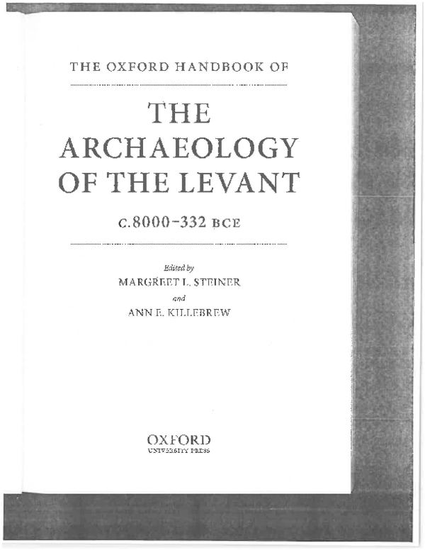 (PDF) The southern Levant (Cisjordan) during the Middle Bronze Age