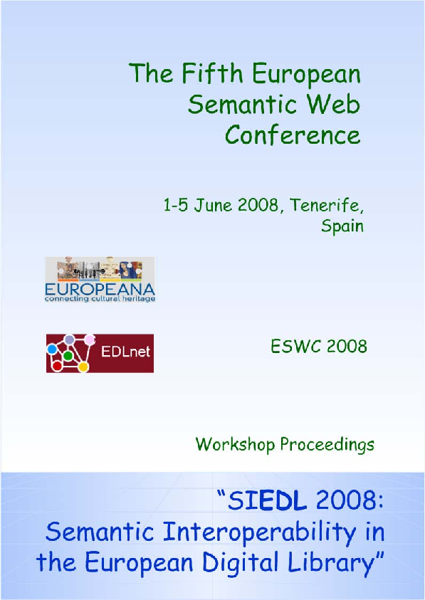 (PDF) Semantic Maps and Digital Islands: Semantic Web Technologies for the Future of Cultural ...
