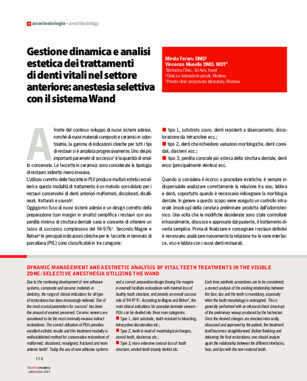 (PDF) Dynamic management and aesthetic analysis of vital teeth ...