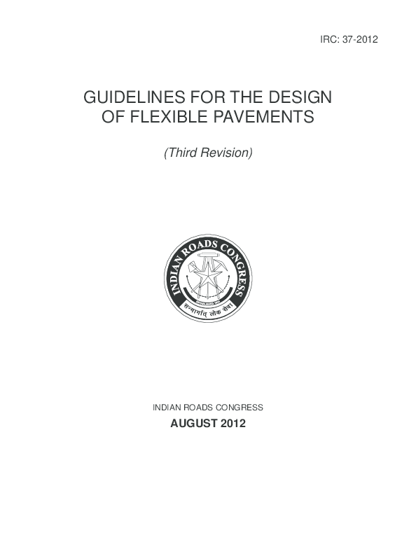 (PDF) GUIDELINES FOR THE DESIGN OF FLEXIBLE PAVEMENTS
