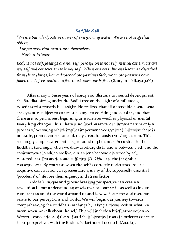 (PDF) self and no self