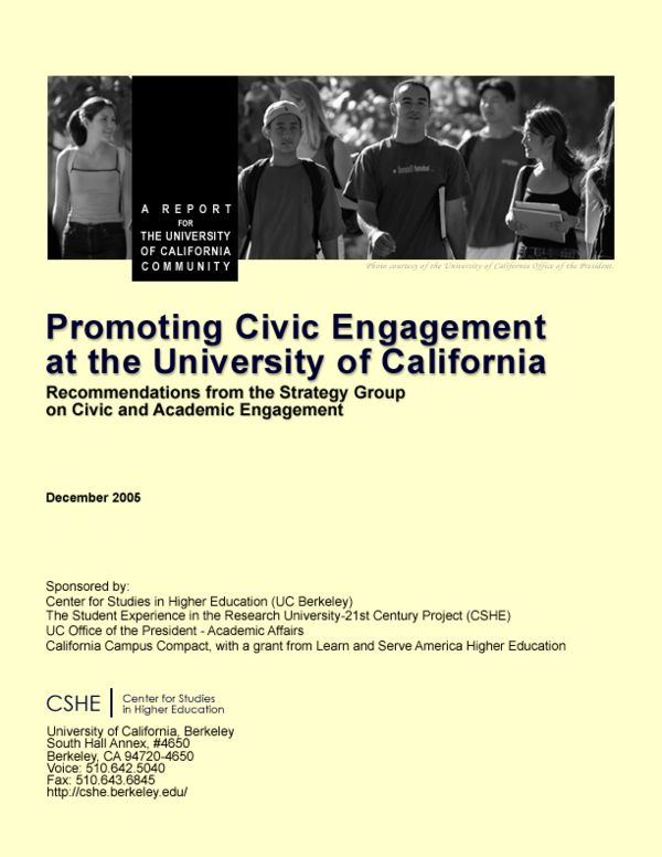 (PDF) Promoting Civic Engagement at the University of California ...