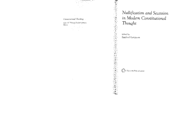 (PDF) How to Maintain a Constitution: The Virginia and Kentucky ...