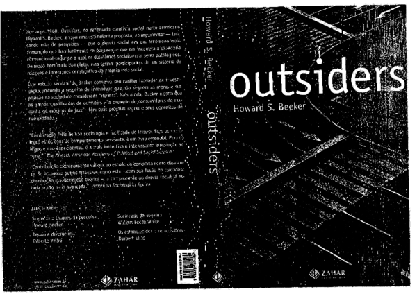 (PDF) BECKER, Howard S. Outsiders Estudos de sociologia do Desvio