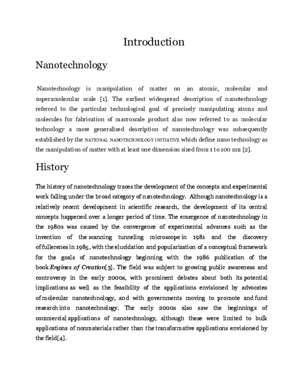 (DOC) Introduction Nanotechnology