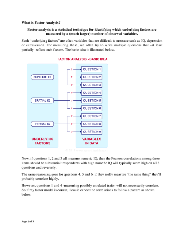 (DOC) What is Factor Analysis