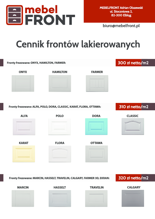 (PDF) Cennik frontów lakierowanych A4 Mebelfront | Pawerł Binert ...