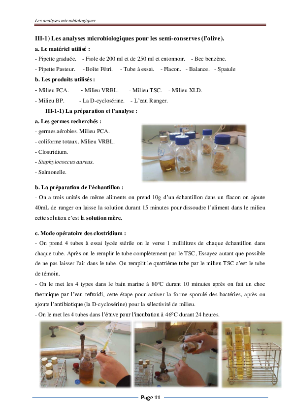 (PDF) Les analyses microbiologiques