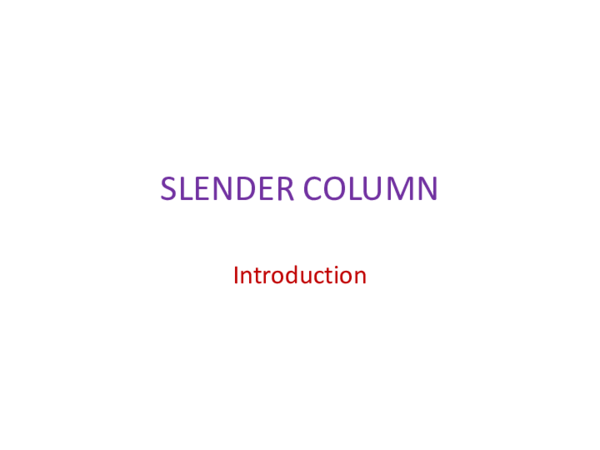 (PDF) SLENDER COLUMN