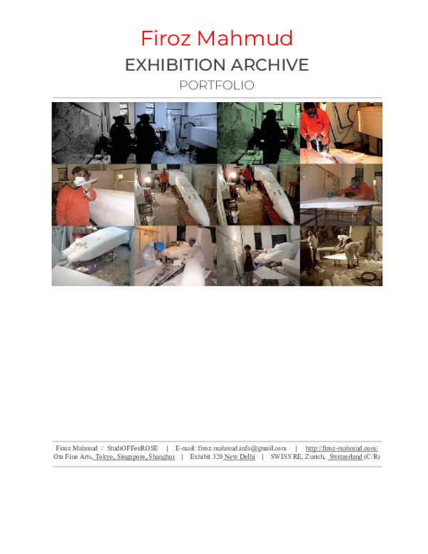 (PDF) Firoz Mahmud EXHIBITION ARCHIVE PORTFOLIO