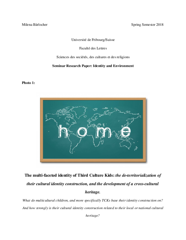 (DOC) The multi-faceted identity of Third Culture Kids: the ...