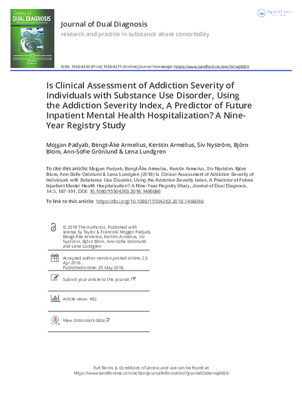 (PDF) Is Clinical Assessment of Addiction Severity of Individuals with ...