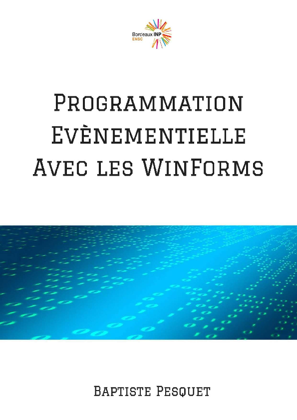(PDF) cours Programmation evenementielle avec les winforms