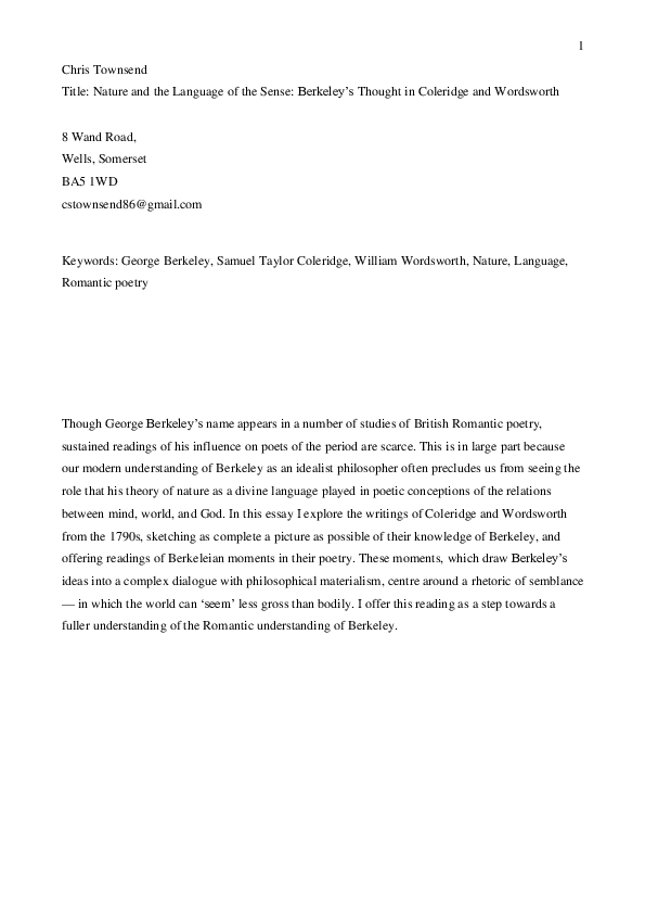 (DOC) Nature and the Language of the Sense: Berkeley's Thought in ...