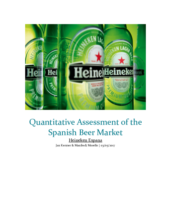 (PDF) Quantitative Assessment of the Spanish Beer Market Heineken Espana