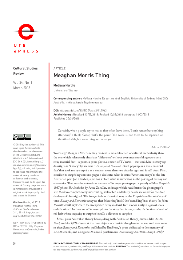 (PDF) Meaghan Morris Thing