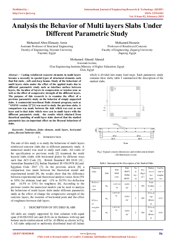 (PDF) IJERT-Analysis the Behavior of Multi layers Slabs Under Different Parametric Study | IJERT ...