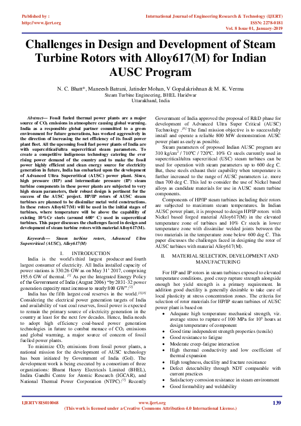 (PDF) IJERT-Challenges in Design and Development of Steam Turbine ...