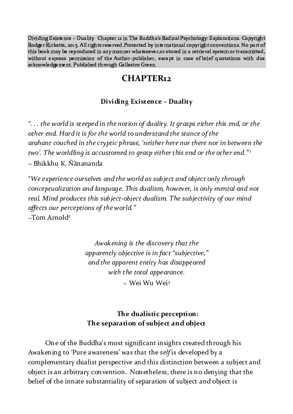 (PDF) Dividing Existence -Duality
