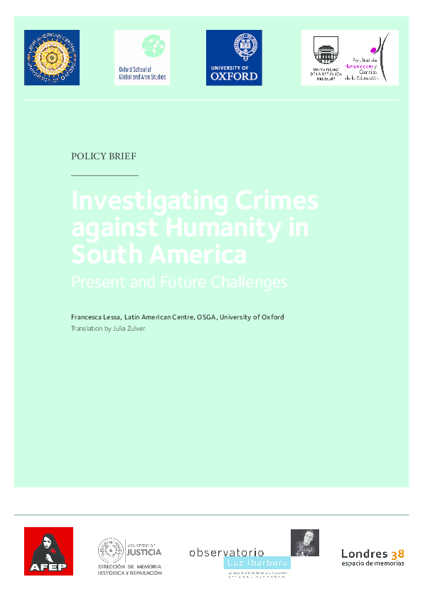 (PDF) Policy Brief - Investigating Crimes against Humanity in South ...