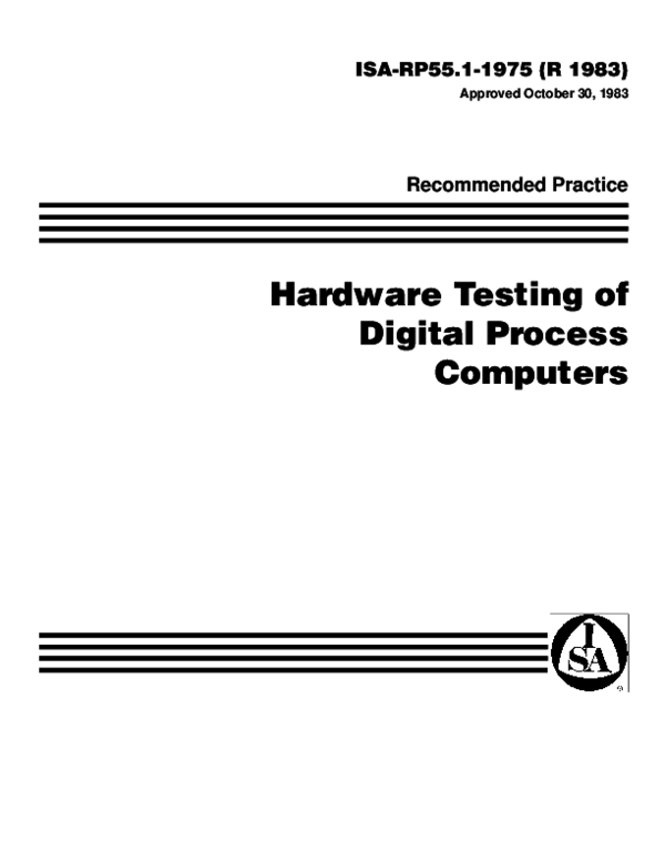 (PDF) Hardware Testing of Digital Process Computers