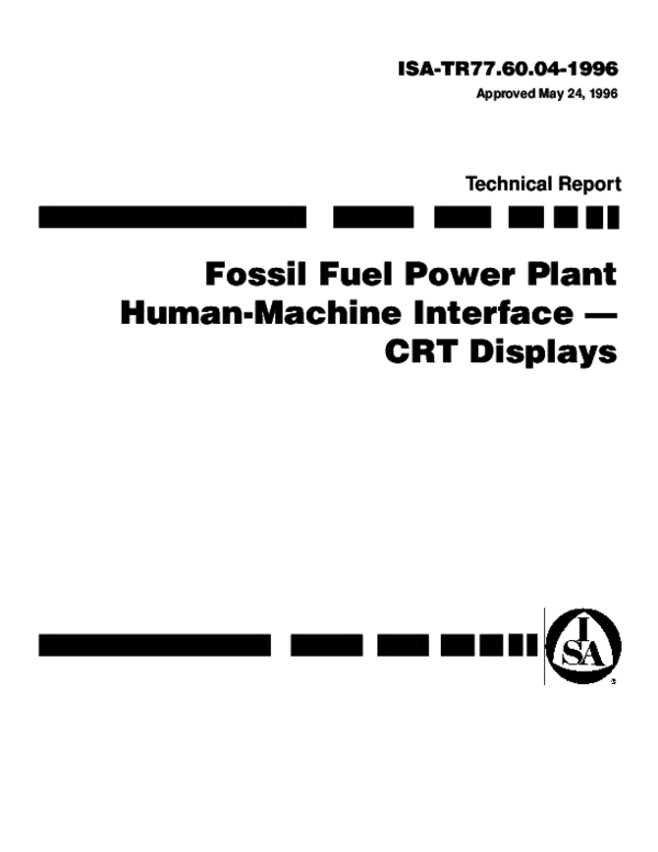 (PDF) Fossil Fuel Power Plant Human-Machine Interface - CRT Displays