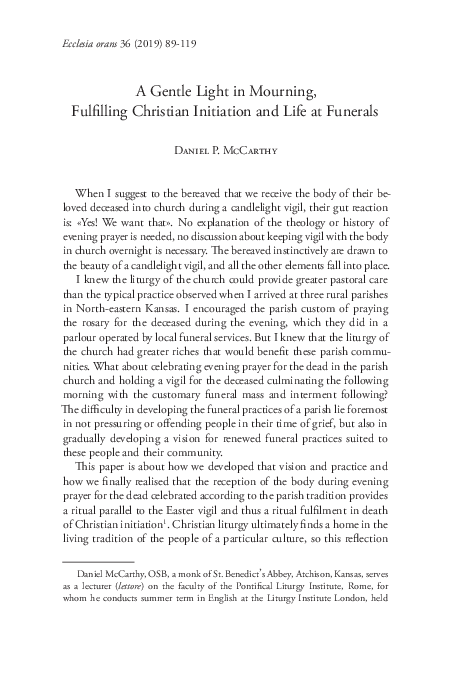 Daniel P. McCarthy, A Gentle Light in Mourning, Fulfilling Christian ...