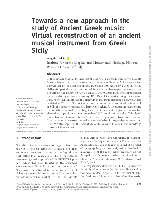 (PDF) Angela Bellia (2019), Towards a new approach in the study of ...