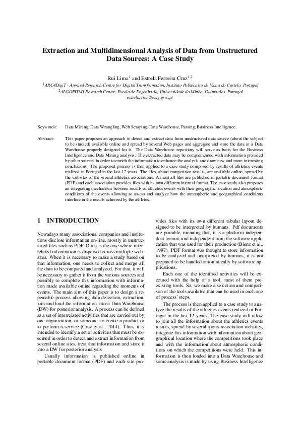 (PDF) Extraction and Multidimensional Analysis of Data from ...