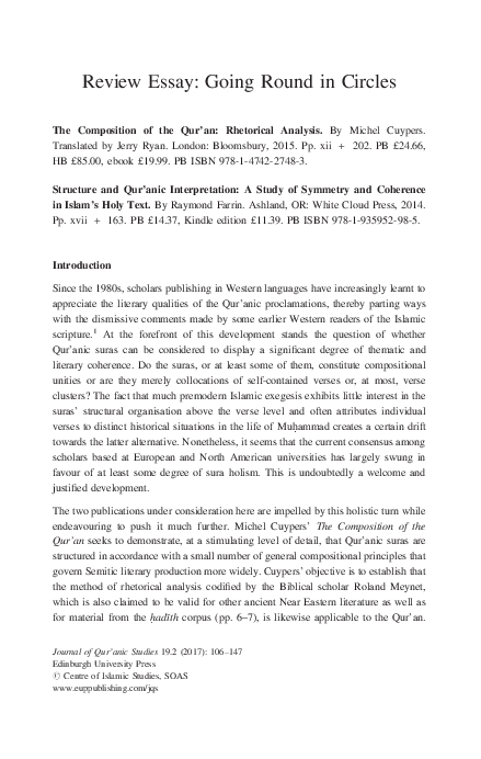 (PDF) REVISION OF INTERNAL STRUCTURE AND ORDERING OF THE QURANNIC SURAS ...