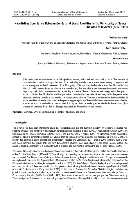 (PDF) Negotiating Boundaries Between Gender and Social Identities in ...