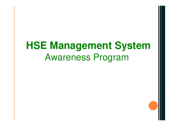 (PDF) HSE Management System Awareness Program