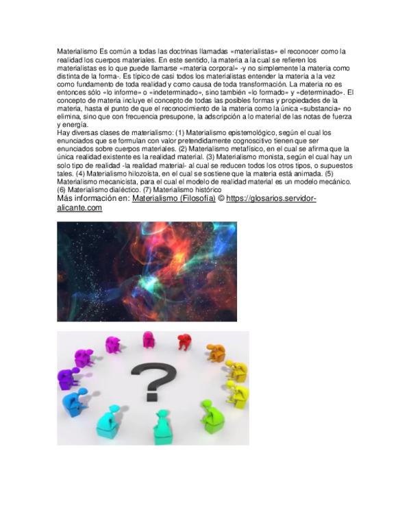 (DOC) EL MATERIALISMO