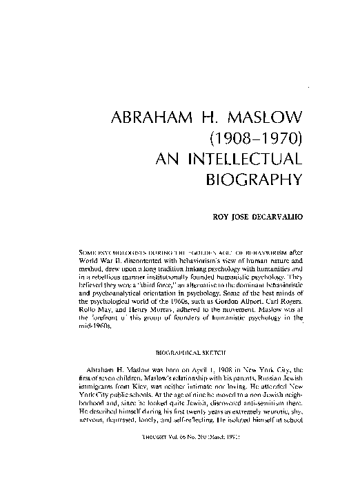 (PDF) AN INTELLECTUAL BIOGRAPHY