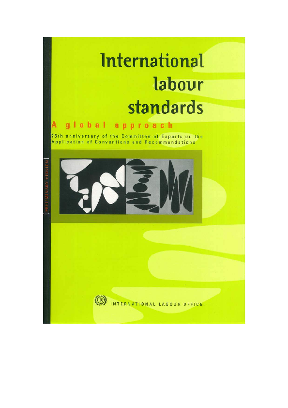 (PDF) International labour standards A global approach Preliminary version