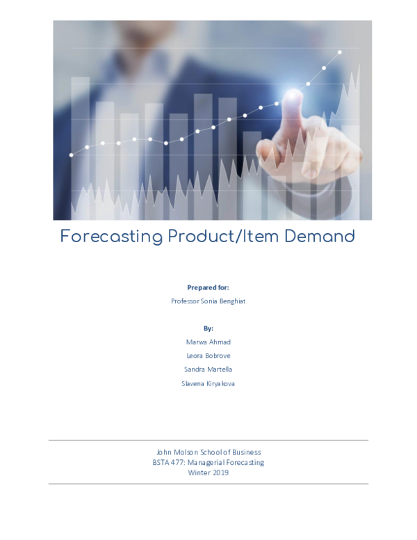 Pdf Forecasting Product Item Demand