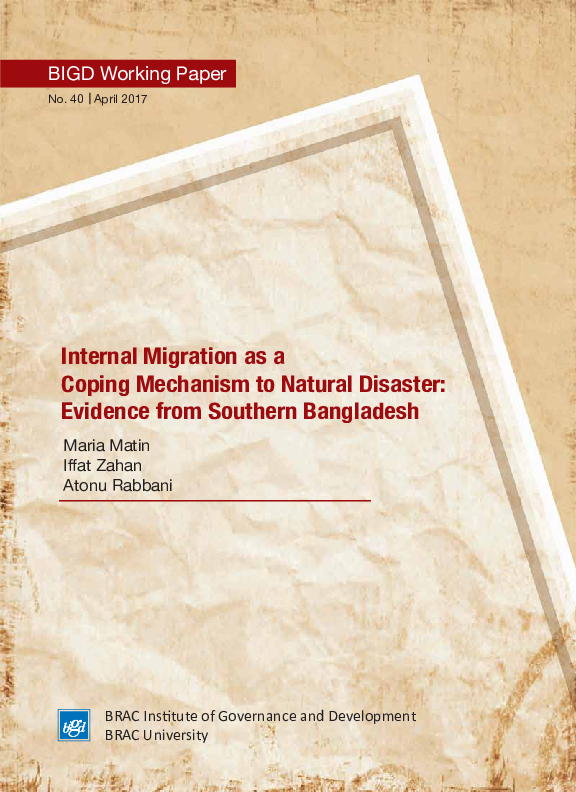 (PDF) Internal Migration as a Coping Mechanism to Natural Disaster ...