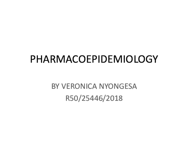 (PPT) Pharmacoepidemiology