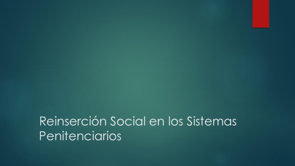 (PPT) Reinserción social