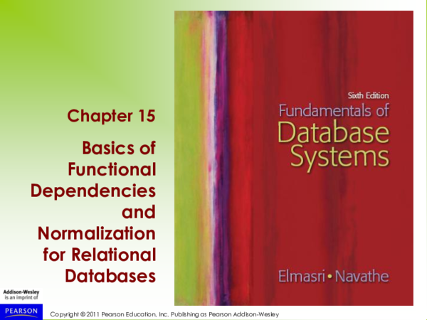 (PDF) Basics of Functional Dependencies and Normalization for Relational Databases
