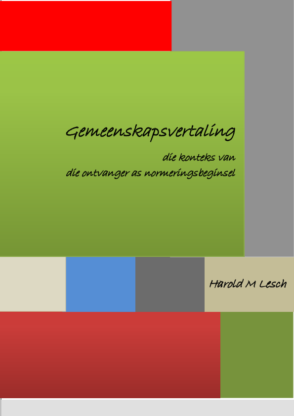 (PDF) Gemeenskapsvertaling - die konteks van die ontvanger as ...