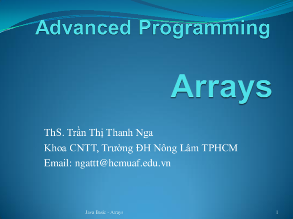 (PDF) . Java Basic - Arrays