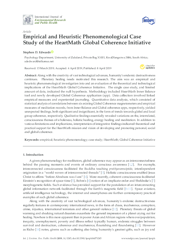 (PDF) Empirical and Heuristic Phenomenological Case Study of the ...