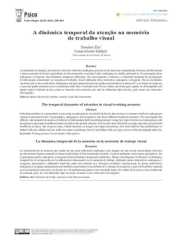 (PDF) The temporal dynamics of attention in visual working memory